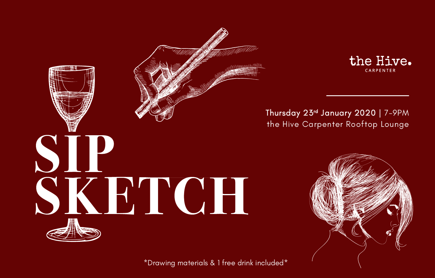 Sip & Sketch: Life Drawing | the Hive Carpenter