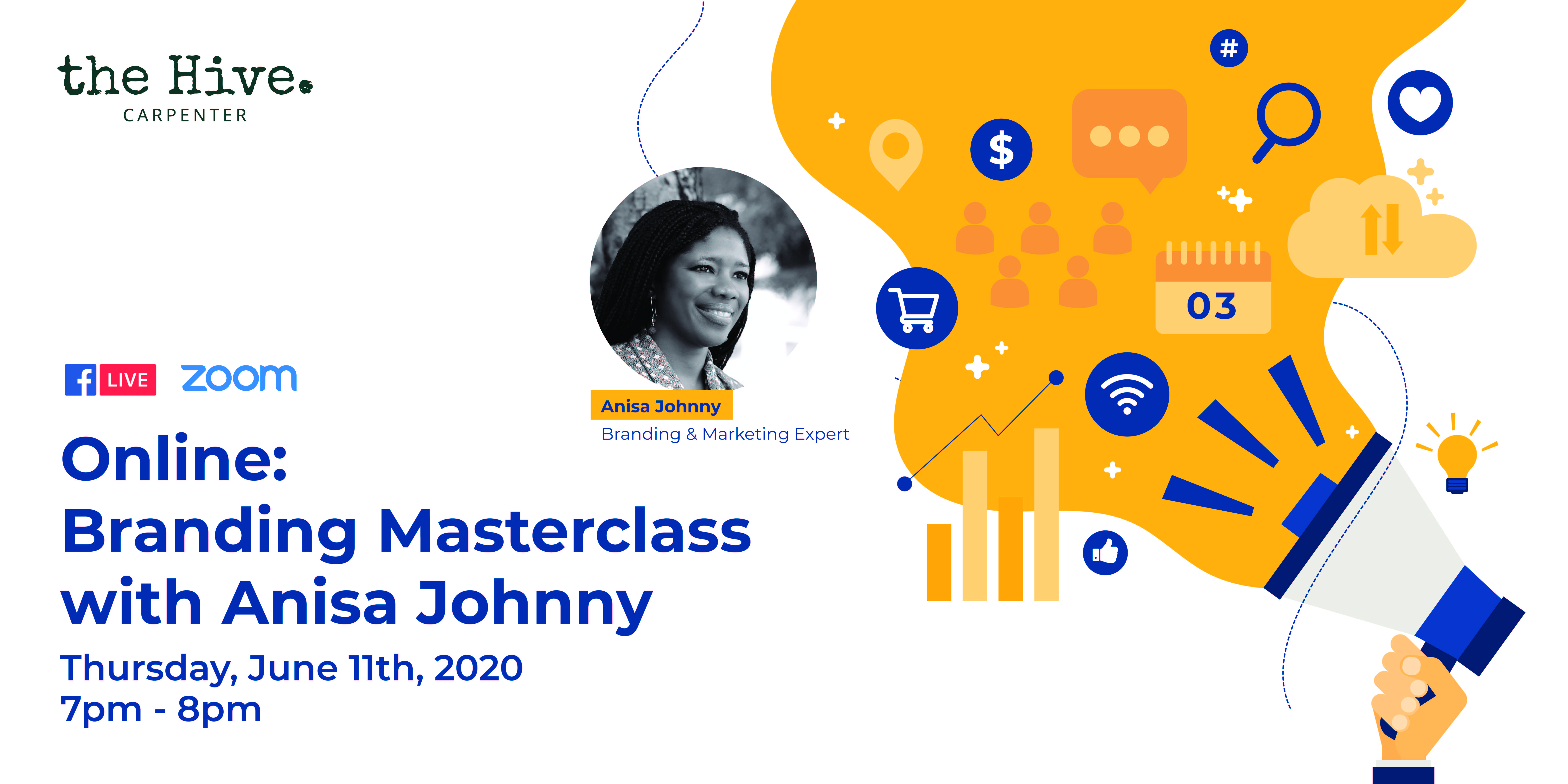 Online: Branding Masterclass with Anisa Johnny | the Hive Carpenter